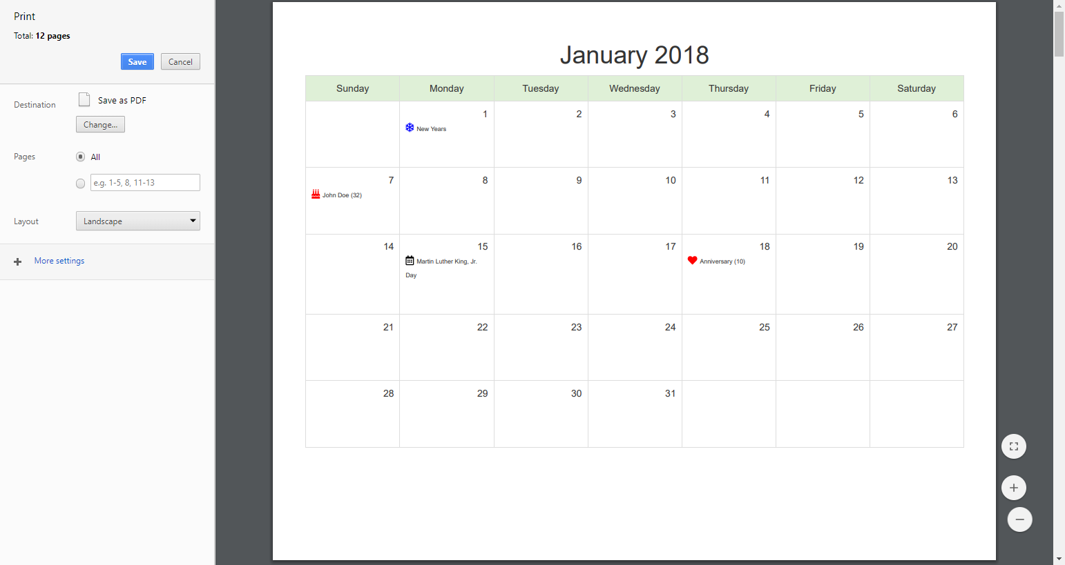 Generating A PDF Calendar Coding TidBits Generating A PDF Calendar Coding TidBits